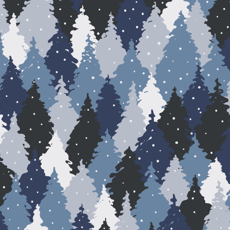 Blue Camo Trees Collection | Stylish Dog Gear by Evergreen