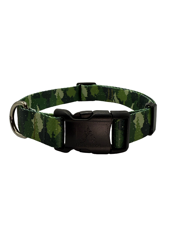 Green Camo Trees Collar – Evergreen Dog LLC
