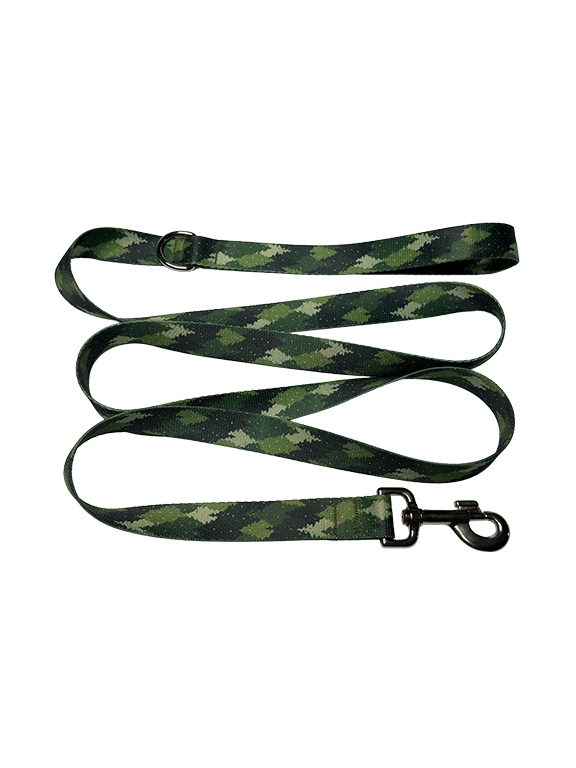 Green Camo Trees Leash – Evergreen Dog LLC